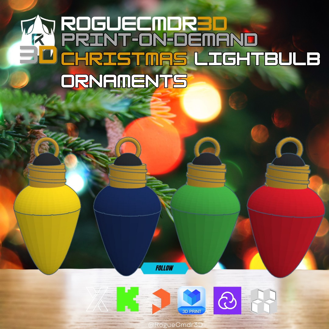 Christmas C9 Light Bulb Ornaments by RogueCmdr3D | Download free STL ...