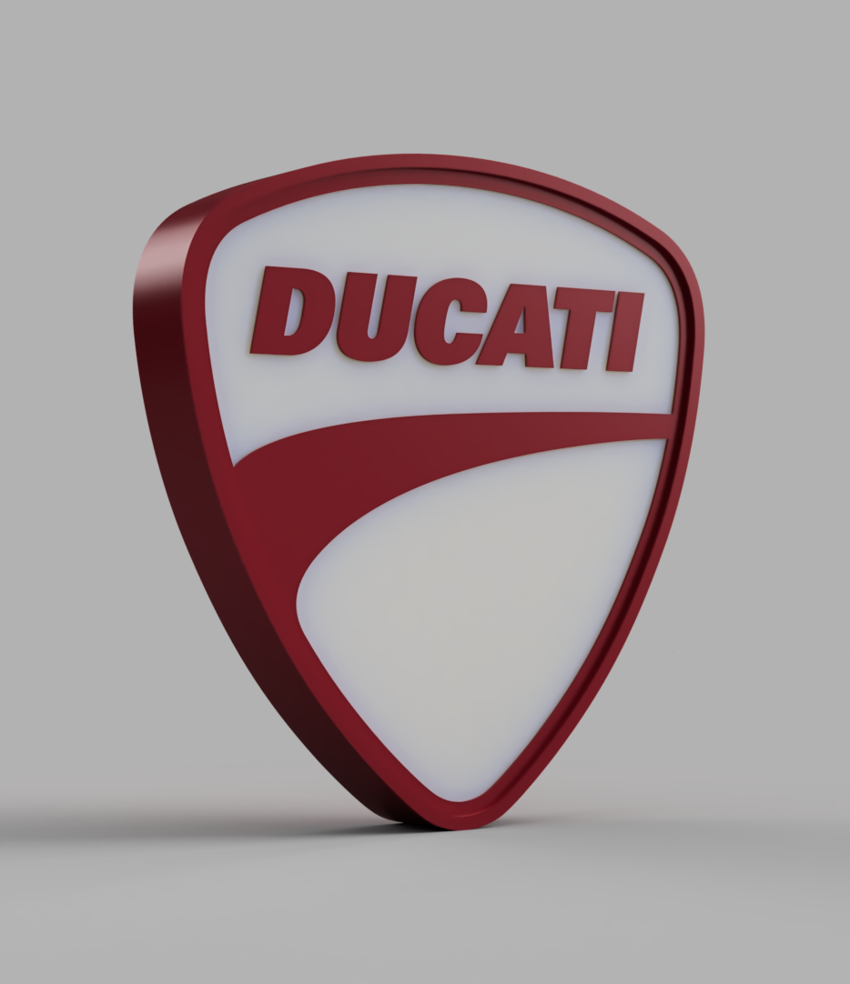 Ducati Logo Wall Decor&Lightbox by Nagy Ervin | Download free STL model ...