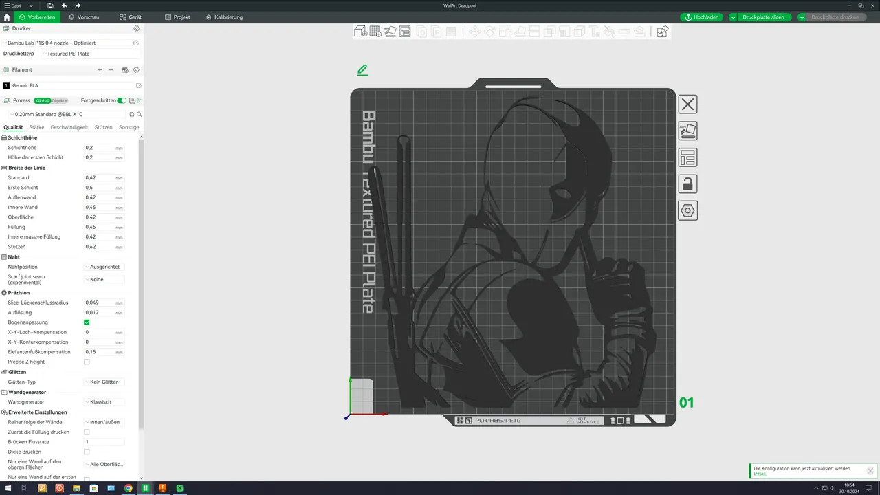 WallArt DeadPool by Tobi_Tobi | Download free STL model | Printables.com
