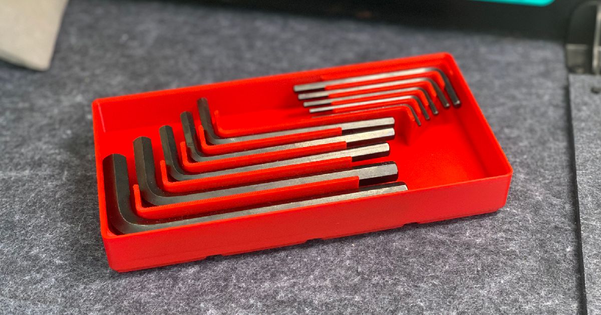 Allen wrench(hexagon key)box(Gridfinity 4x2x3u) by Ming3D | Download free STL model | Printables.com