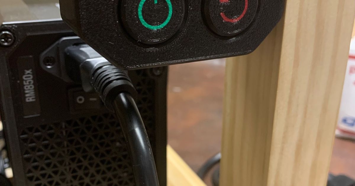 Computer Power Switch Housing by TperroneDesign | Download free STL ...