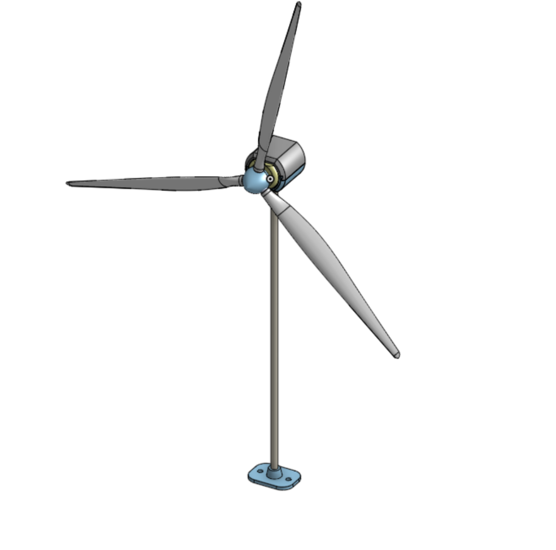 Small 3V DC Motor Wind Turbine by George Waltz | Download free STL ...