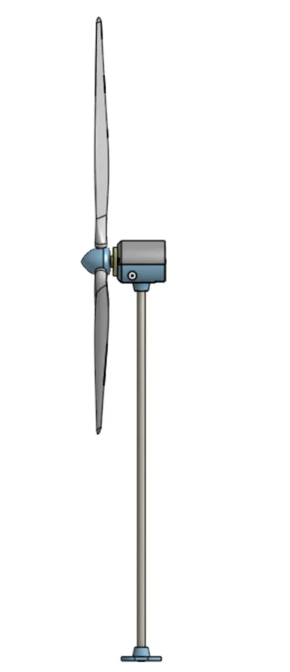 Small 3V DC Motor Wind Turbine by George Waltz | Download free STL ...
