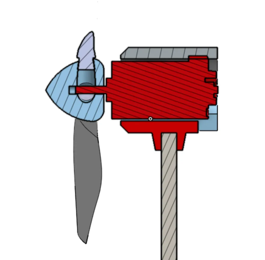 Small 3V DC Motor Wind Turbine by George Waltz | Download free STL ...