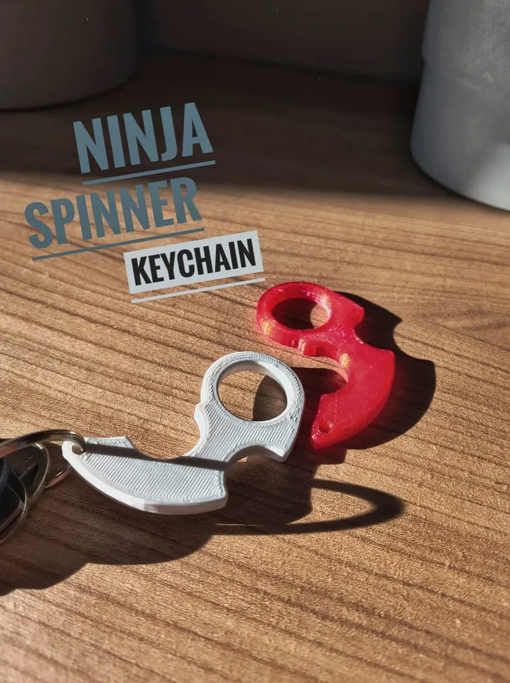 Ninja keychain spinner by _mirda_ku | Download free STL model ...