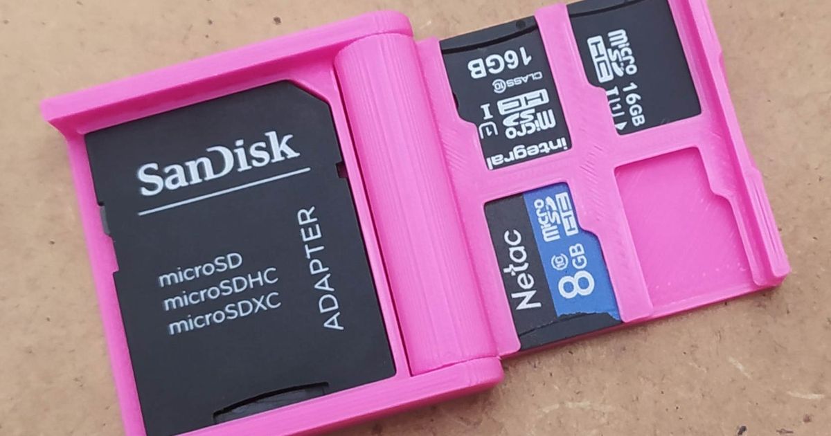 memory and micro SD card holder by Ben Freyer | Download free STL model ...