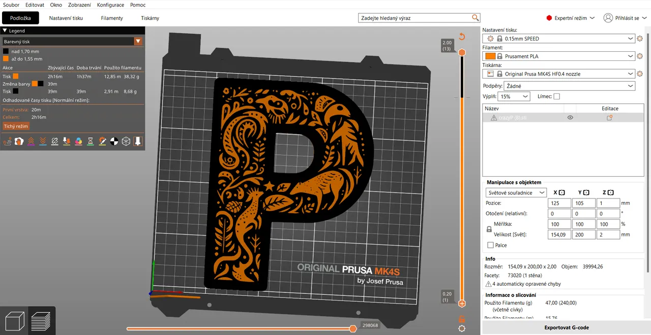 Crazy alphabet: Letter P by Nina Máčová | Download free STL model ...