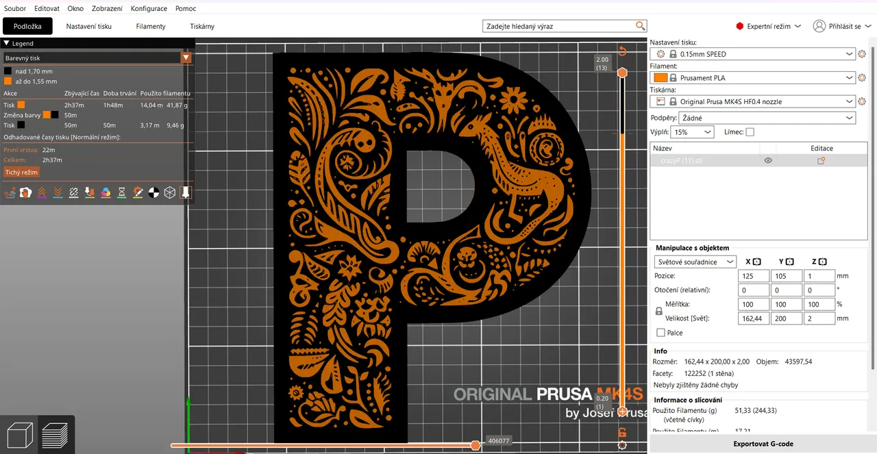 Crazy alphabet: Letter P by Nina Máčová | Download free STL model ...