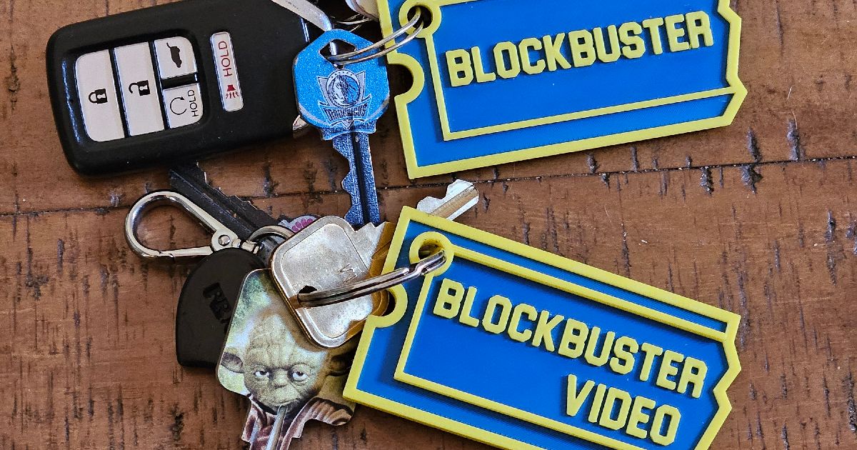Blockbuster Video Logo Keychain by Neil Cristobal | Download free STL ...