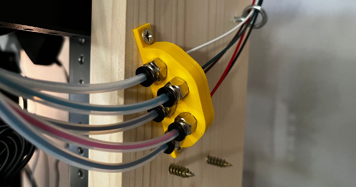 PTFE Bowden Tube 5x M10 connector base by Tim Fechner | Download free ...