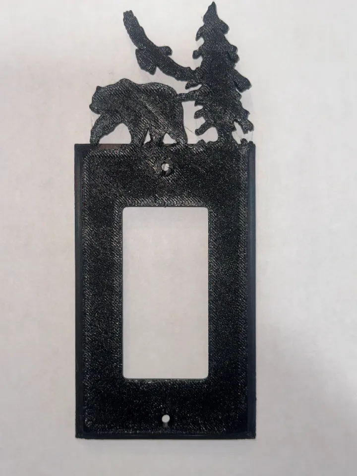 Decorative Bear and Eagle Outlet cover by brady lay | Download free STL ...