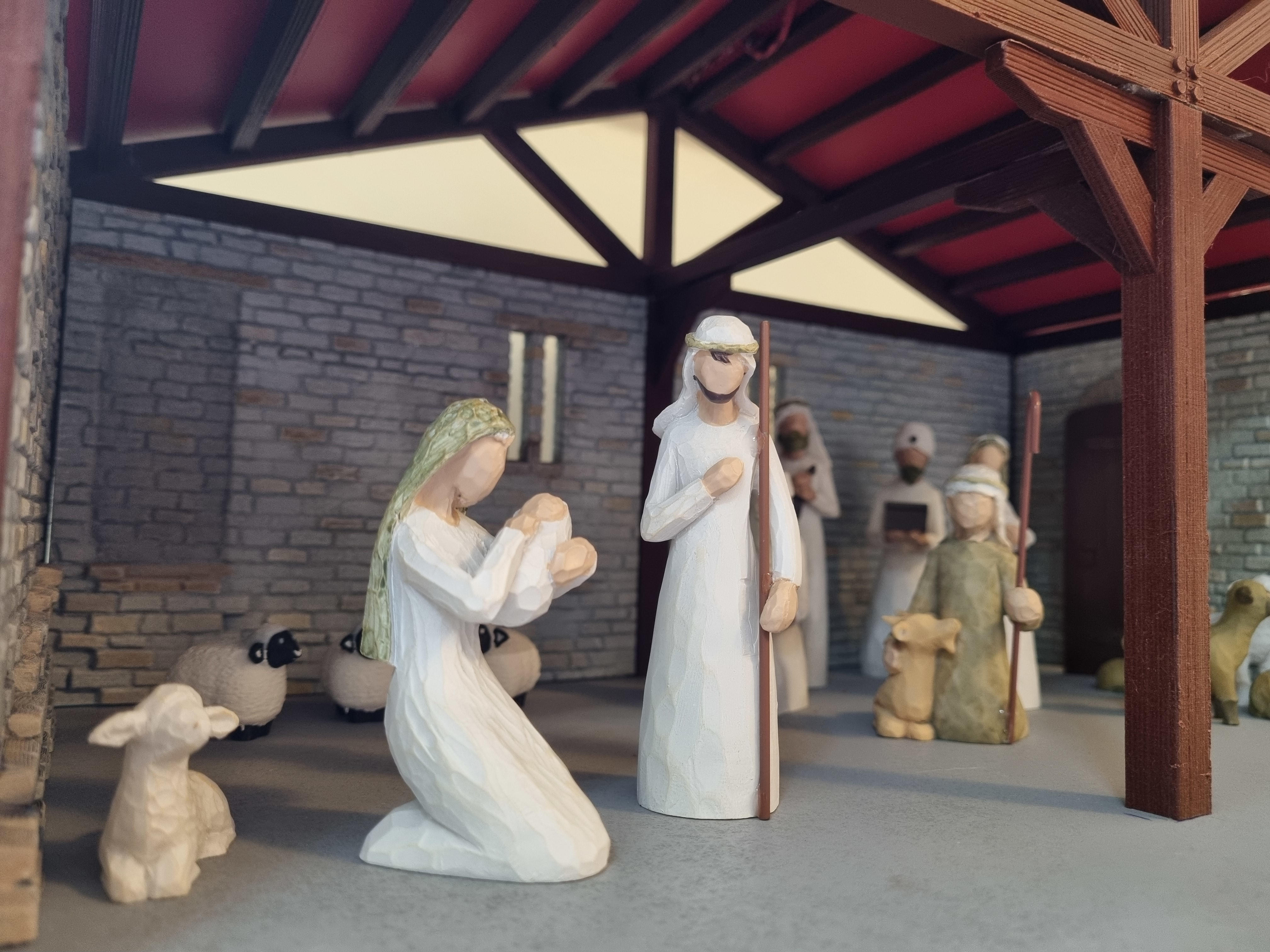 Deluxe Nativity Stable / Creche by Steve C | Printables Store