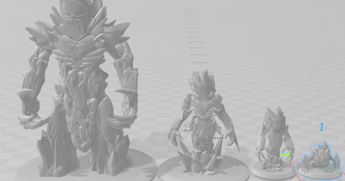 Ice Elementals (Small, Medium, Large, Huge) 28mm scale by TableForge_3D ...