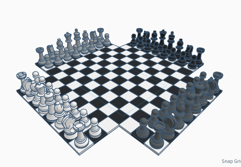 Four Player Chess Board von Chess&Jesus | Kostenloses STL-Modell ...