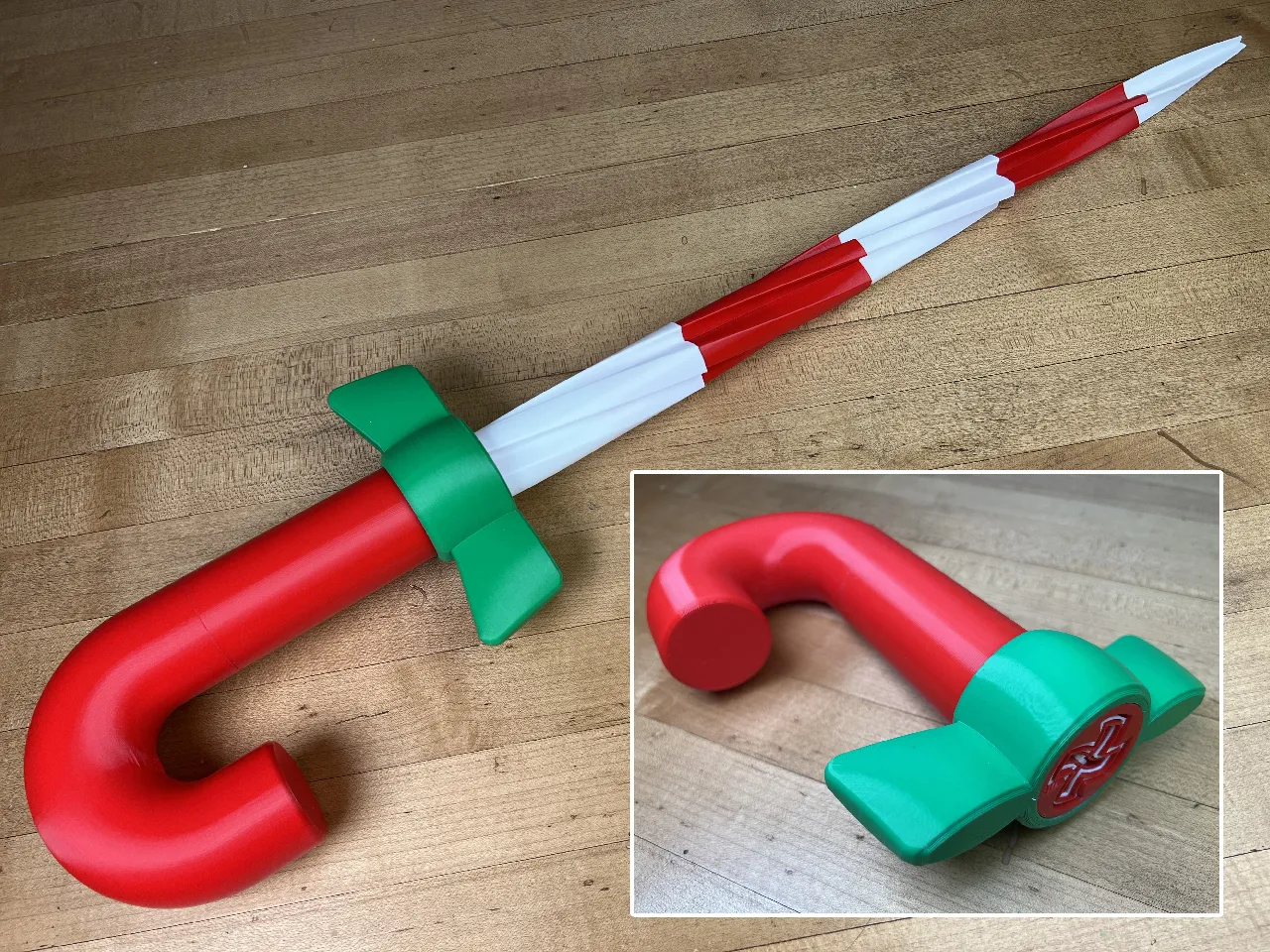 Collapsing Candy Cane Sword by 3D Printing World | Download free STL ...