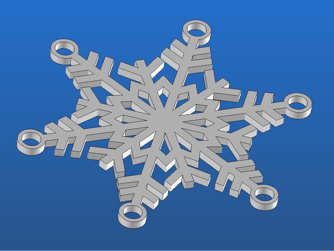Christmas Ornament - Snowflake by Matyashovorka | Download free STL ...