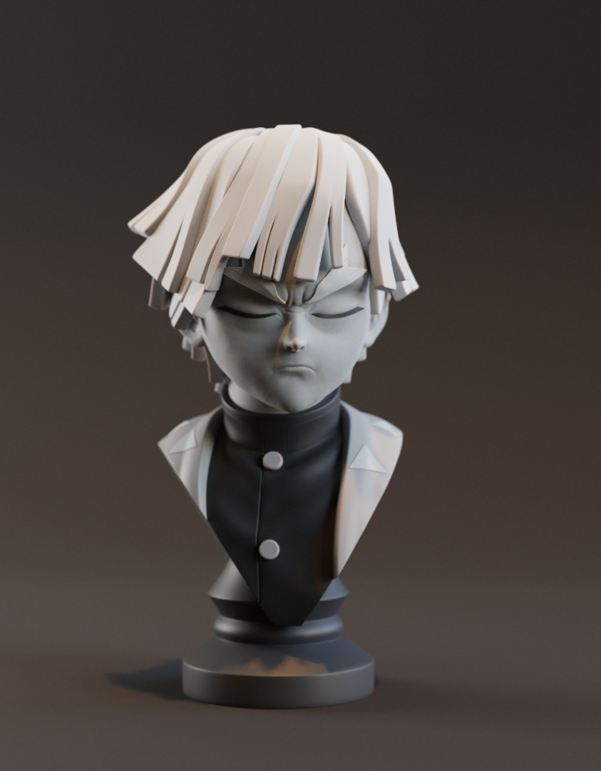 Zenitsu Agatsuma 3D-Büste by PrinteRay | Download free STL model ...
