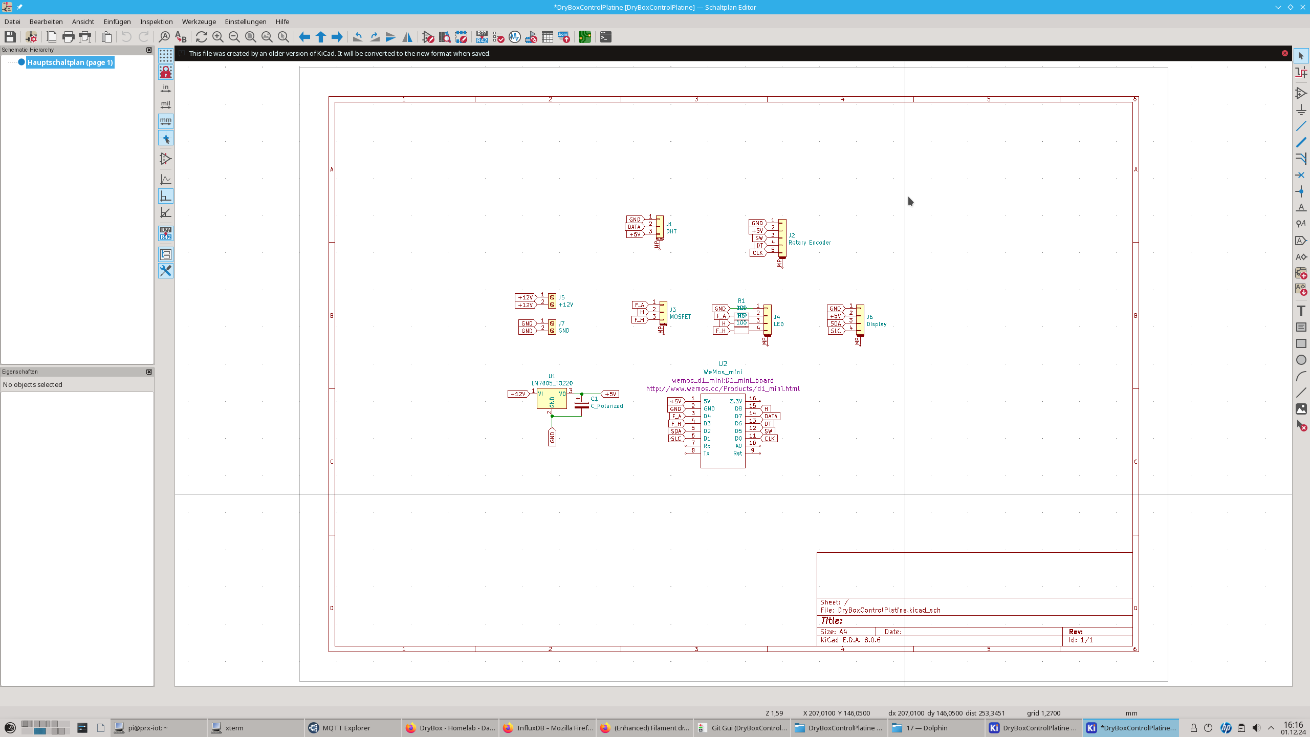(Enhanced) Filament dry box - heated, ventilated, Arduino or ESP8266 controlled por Jens ...