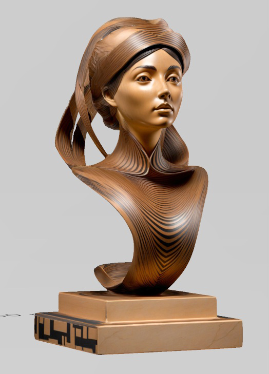 Woman Bust Decoration by Carperone | Download free STL model ...