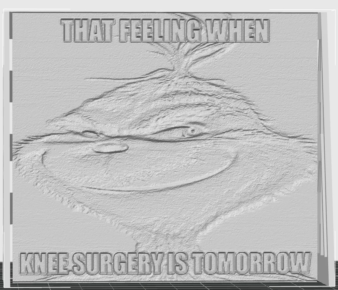 knee surgery meme grinch lithophane by Eli | Download free STL model | Printables.com
