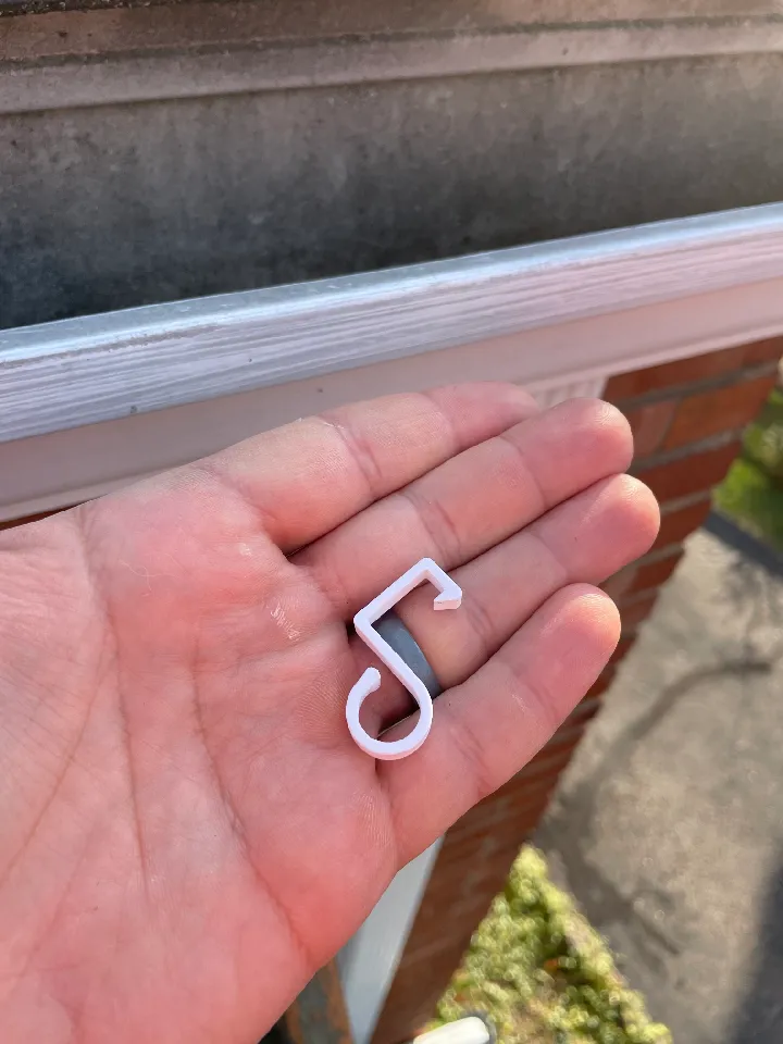 Gutter hook (K-style) for Christams lights by yynovik | Download free STL model | Printables.com