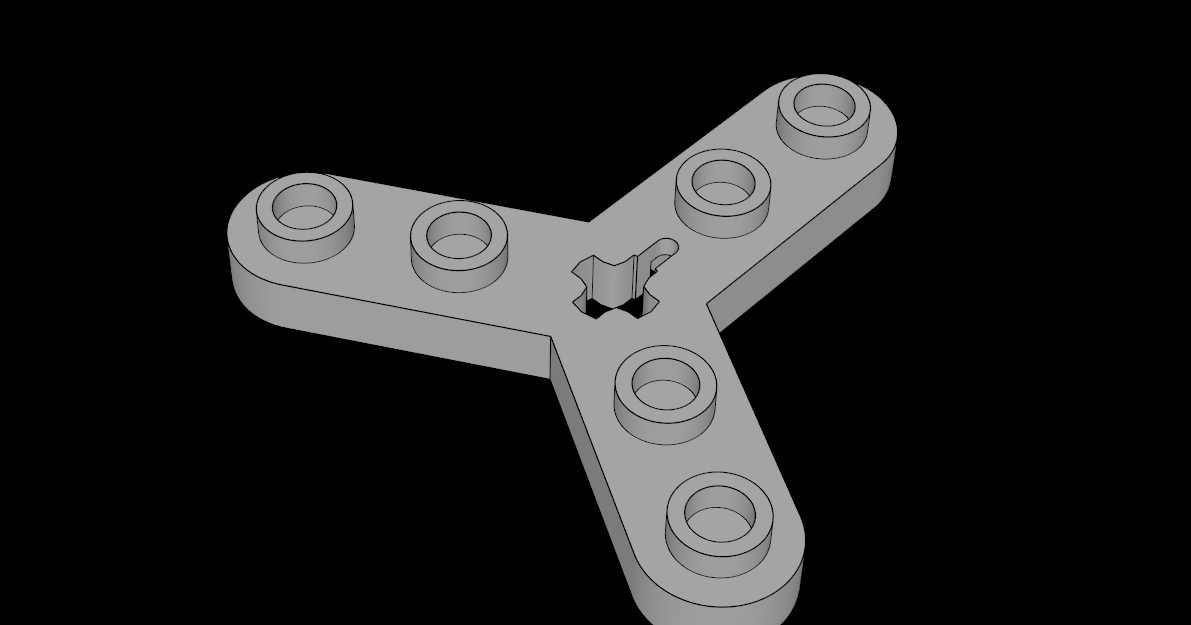 Lego Compatible (32125.dat) Technic Rotor 3 Blade with 6 Studs by ...