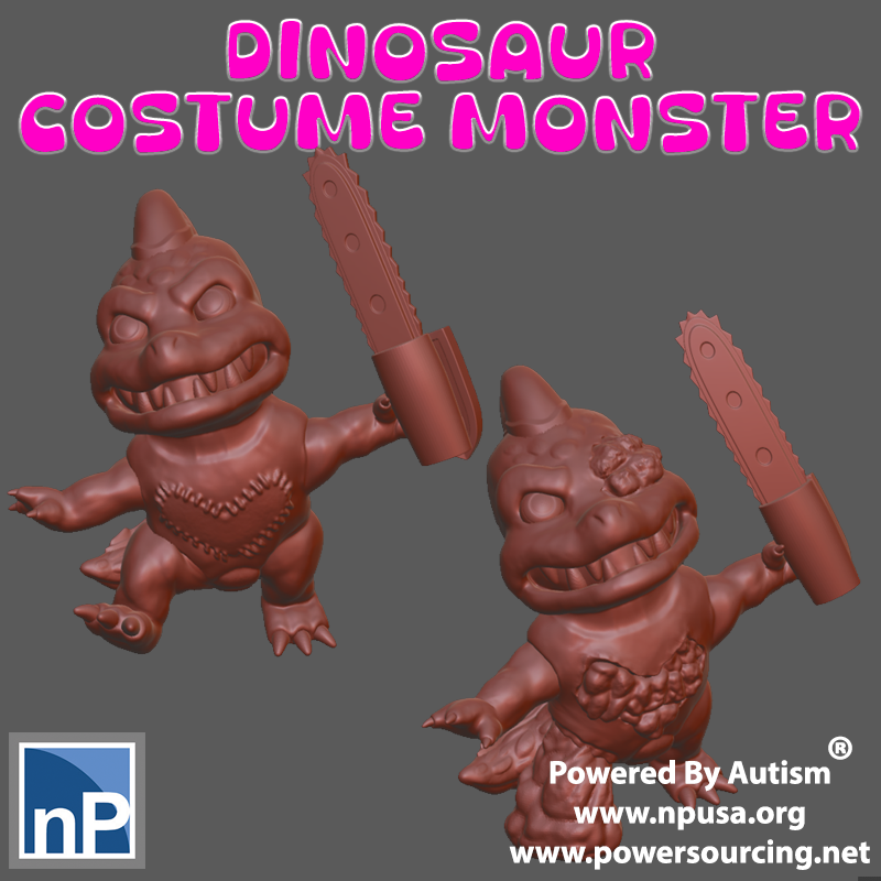 Dinosaur Costume Monster by np-dev | Download free STL model ...