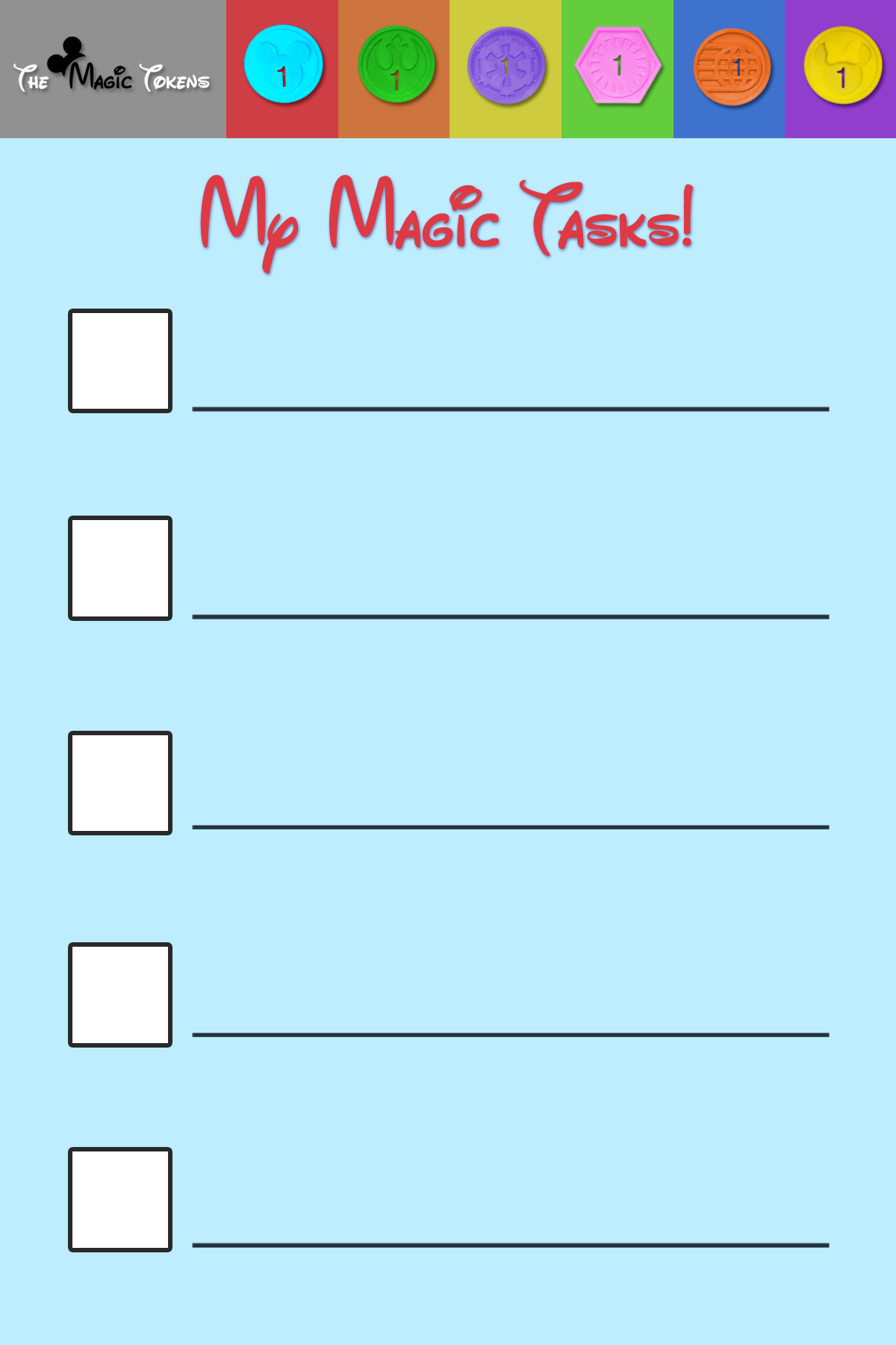 Magic Tokens (Disney) by partiallyfrozen | Download free STL model ...