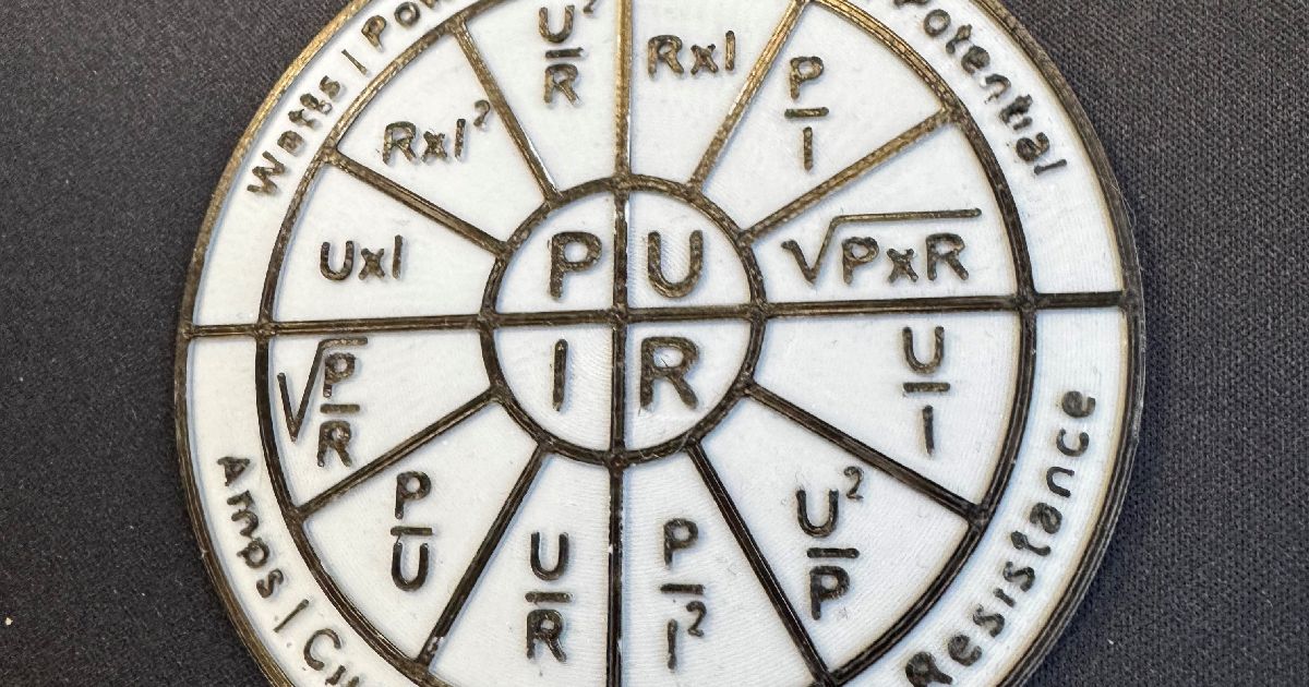 Ohms Circle with ISO Letters by Chio 181 | Download free STL model ...