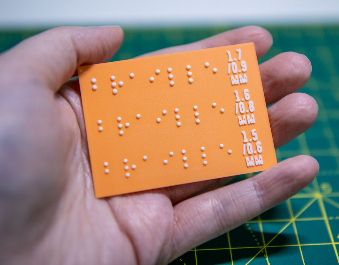 3D Printed Braille Test Calibration Print par Katz Creates ...