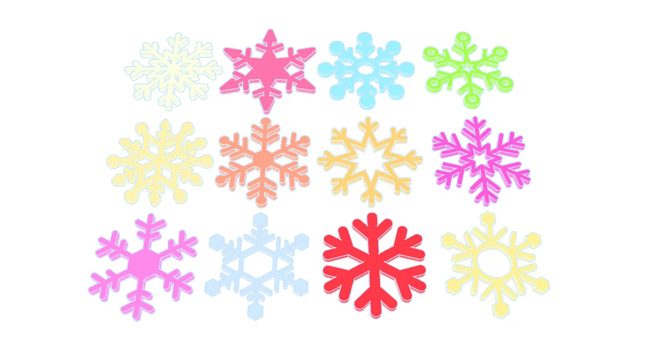Simple snowflakes by JaFiN | Download free STL model | Printables.com