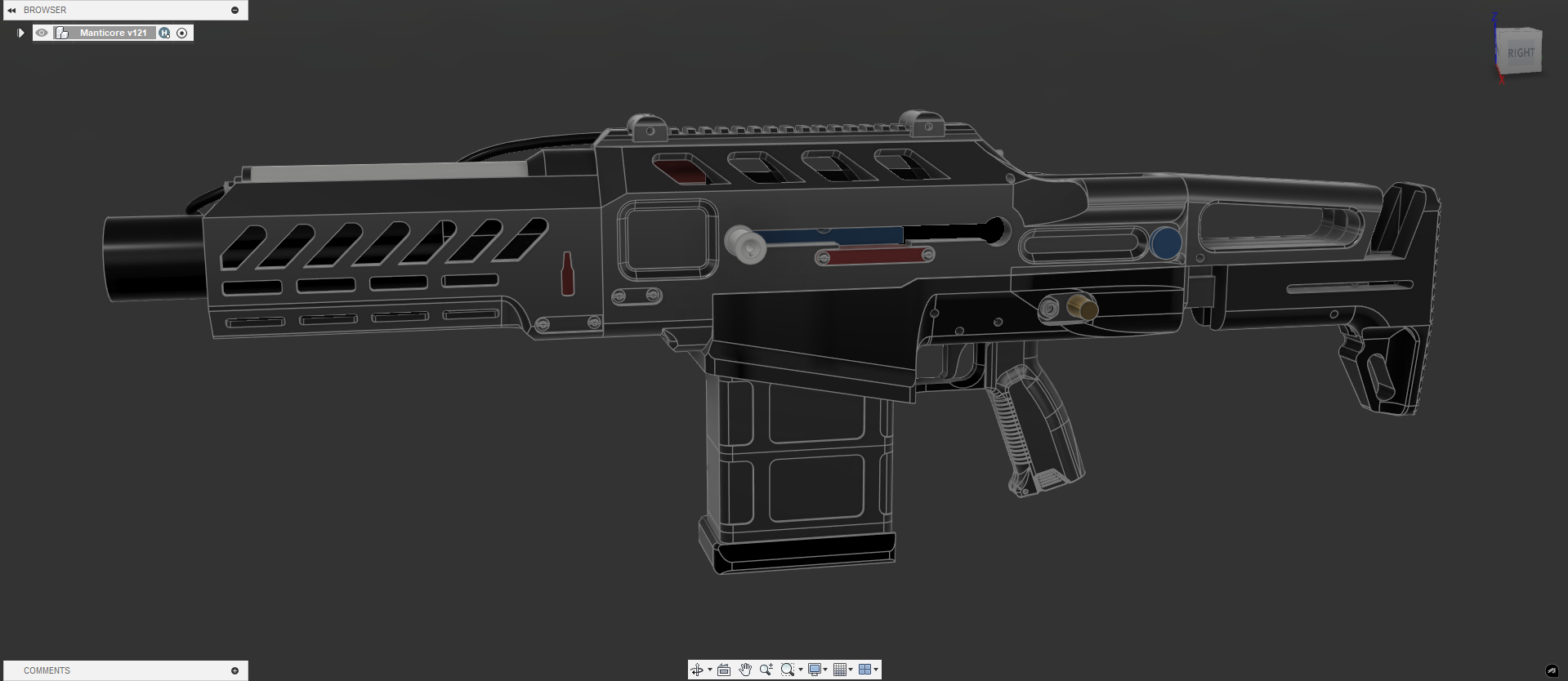 Manticore semiautomatic 40mm airsoft grenade launcher by Shirley ...