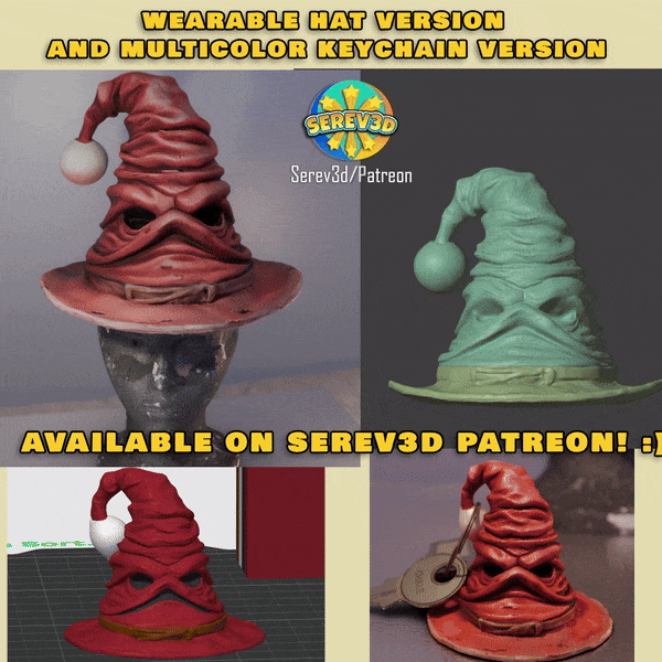 Santa's Sorting Hat - Mini Christmas Lamp - Serev3D by SEREV3d ...