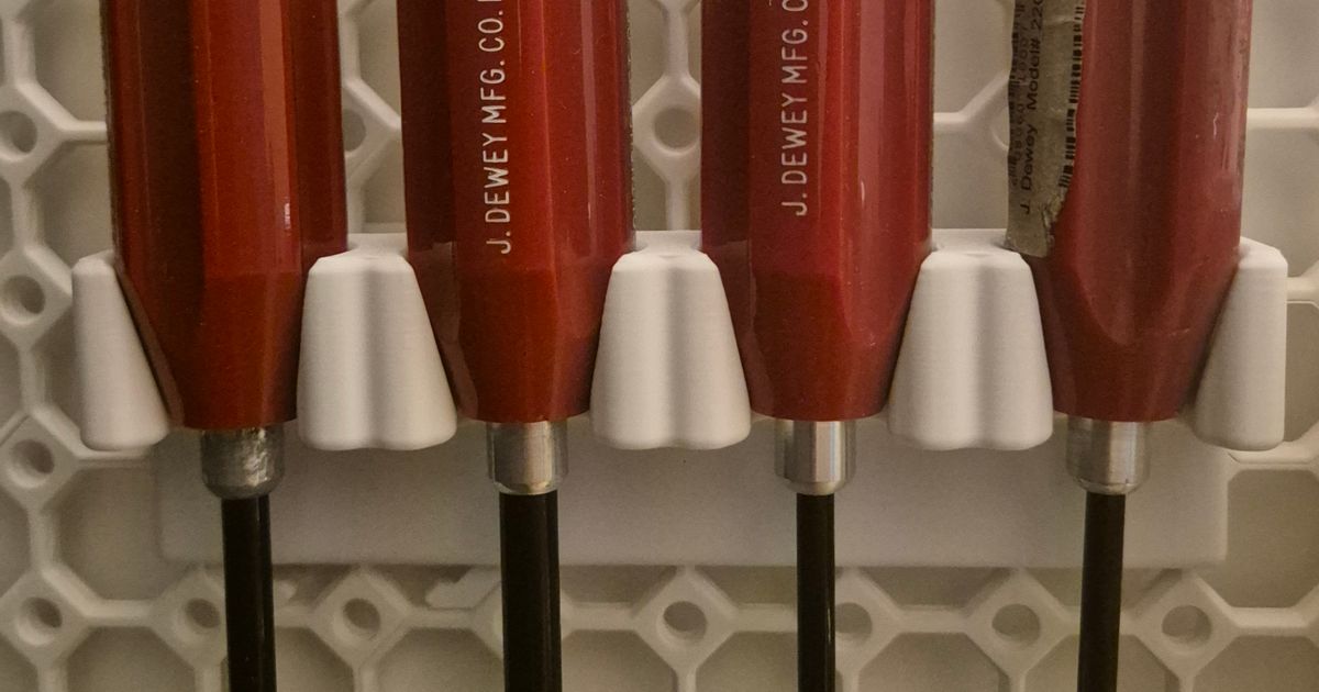 Multiboard Dewey Rod Hanger by SorenTheSwede | Download free STL model ...