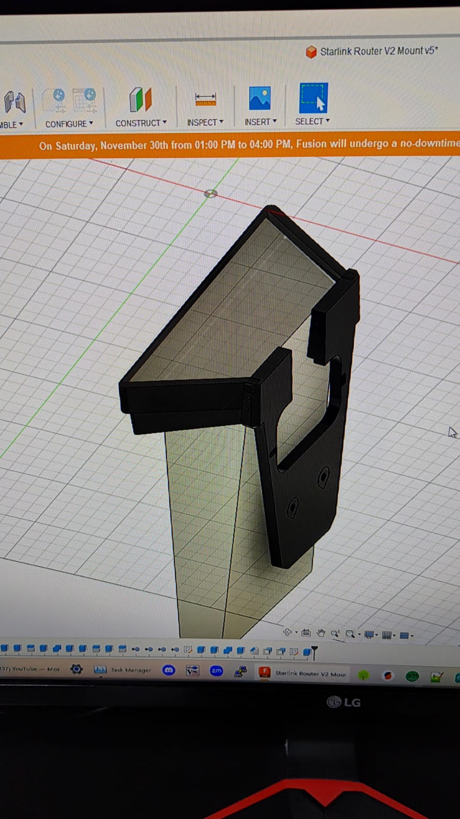 Starlink WiFi Router Inverted Wall Mount by WOLF | Download free STL ...