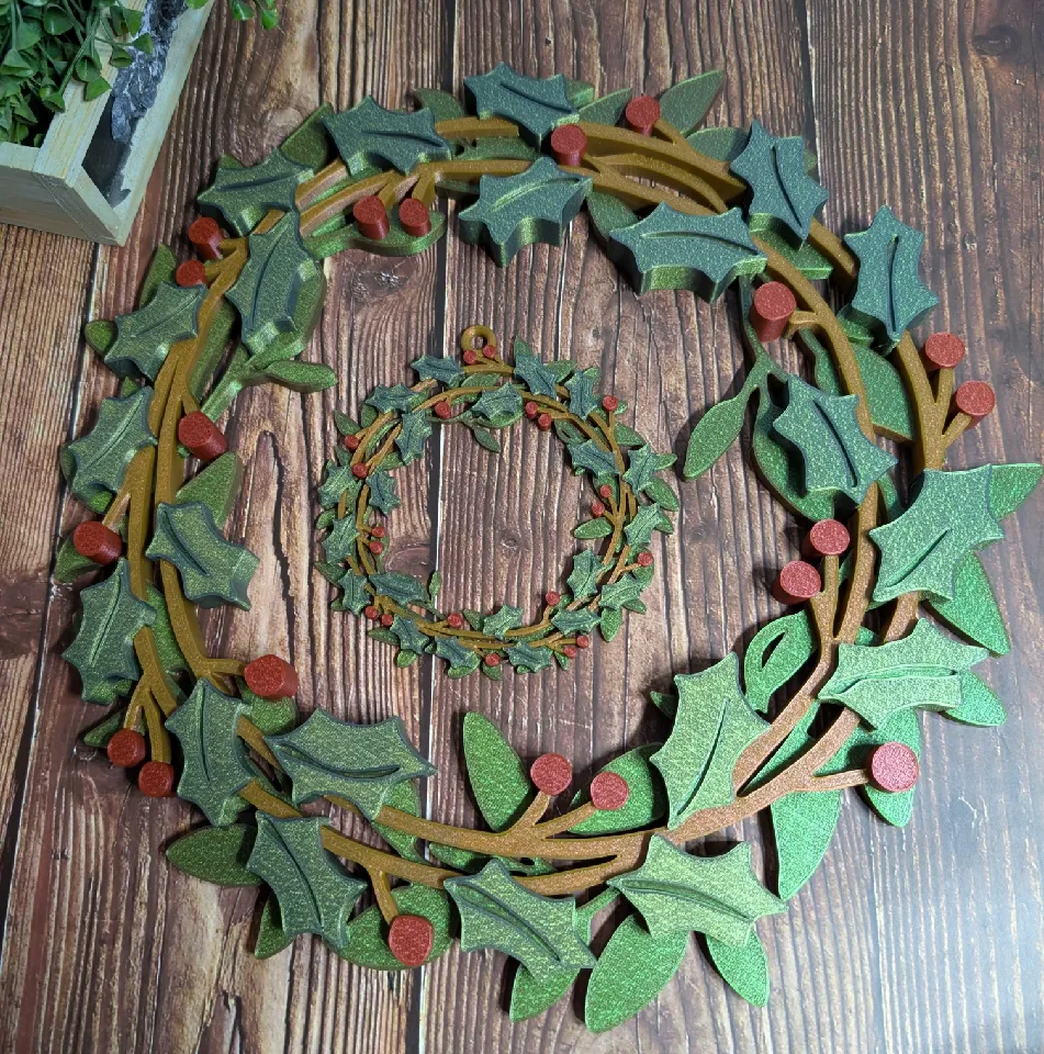 Christmas Wreath & Ornament by Jacob Warner | Download free STL model ...