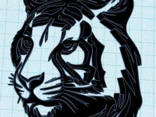 Tiger 2D by . | Download free STL model | Printables.com