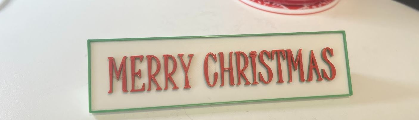 Merry Christmas Table Desk Sign by captaincorey | Download free STL ...
