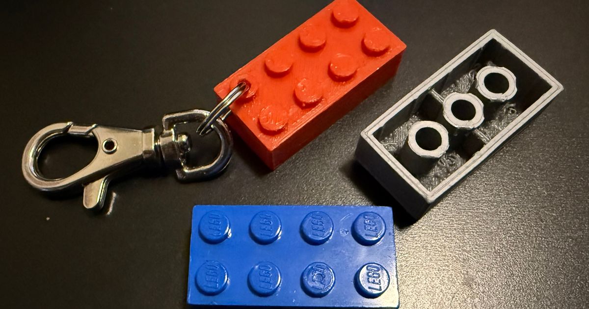 2 x 4 Building Block Keychain by Ajax_Larie | Download free STL model ...