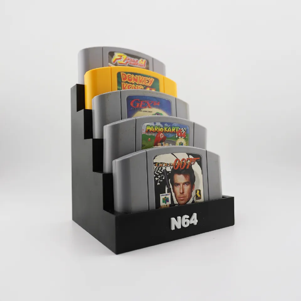 N64 Cartridge Stand for 5 Games & Label by VibeModelCraft | Download ...