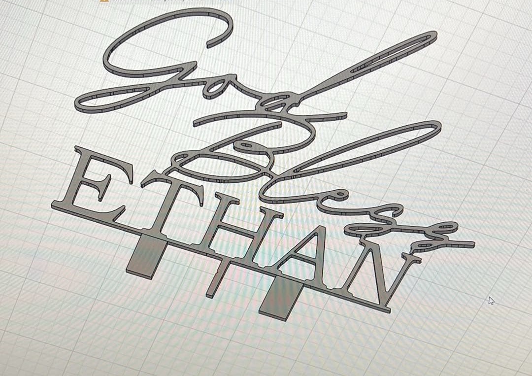 Ethan Confirmation Cake Topper by bobbi1977 | Download free STL model ...