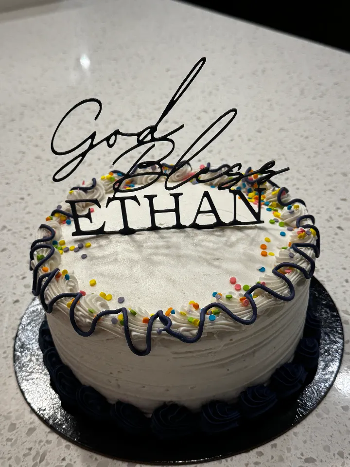 Ethan Confirmation Cake Topper by bobbi1977 | Download free STL model ...