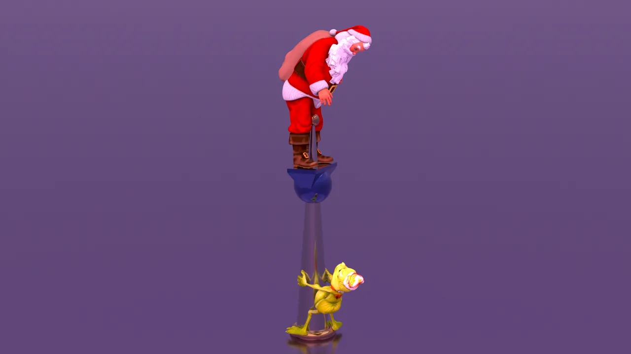 Santa Claus and Grinch tree topper by Meisech | Download free STL model ...