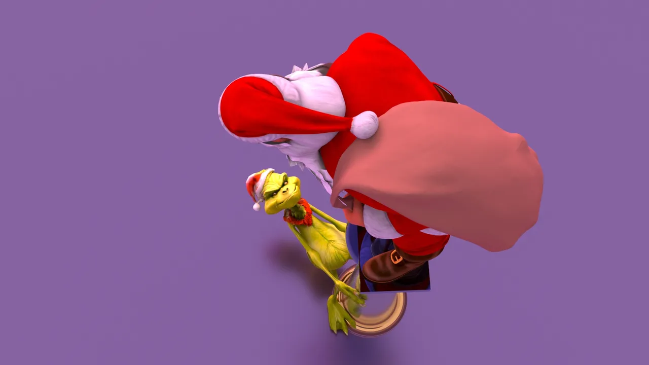 Santa Claus and Grinch tree topper by Meisech | Download free STL model ...