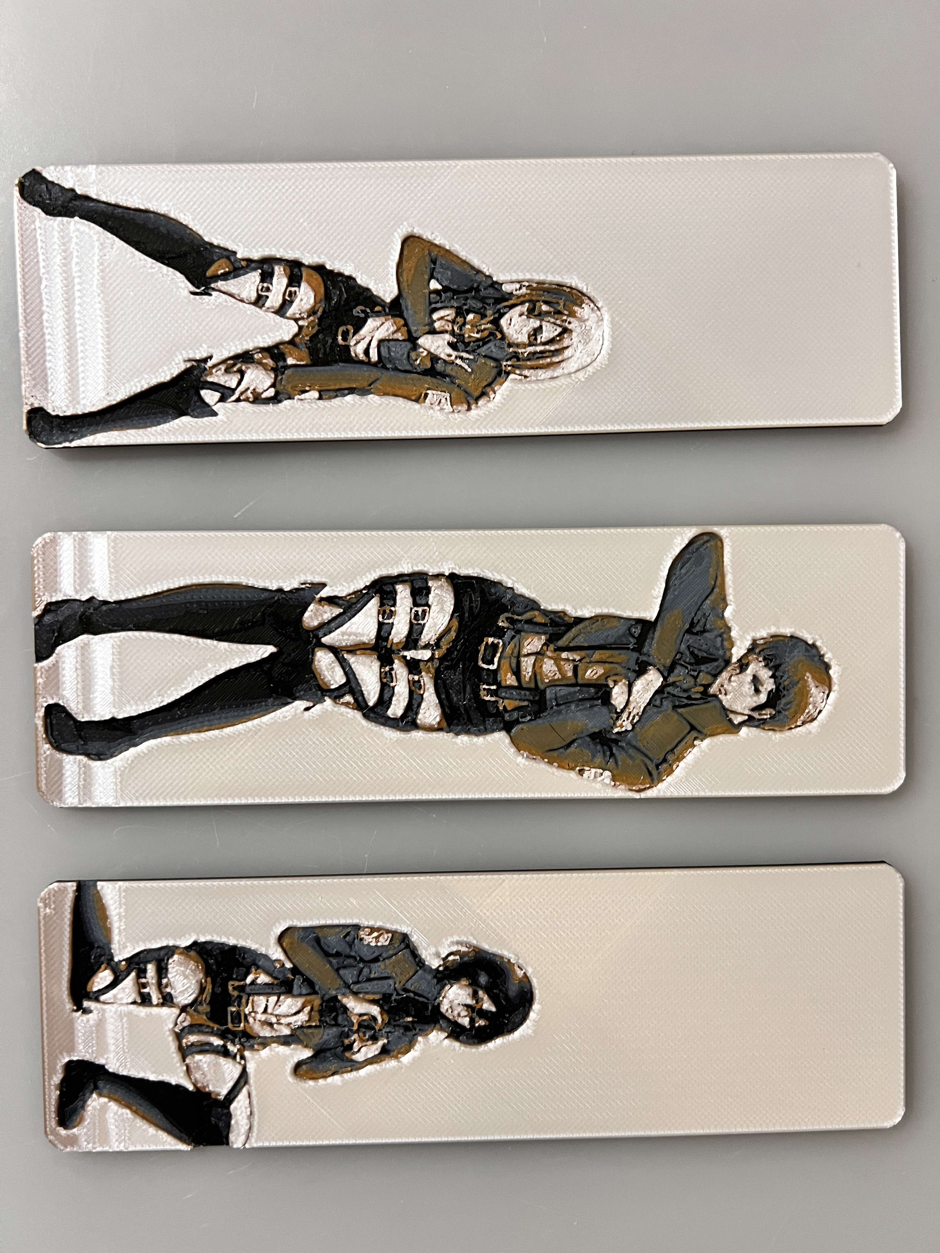 Bookmark Set - Attack on Titan Poses #1 HueForge por 3djd | Descargar modelo STL gratuito ...