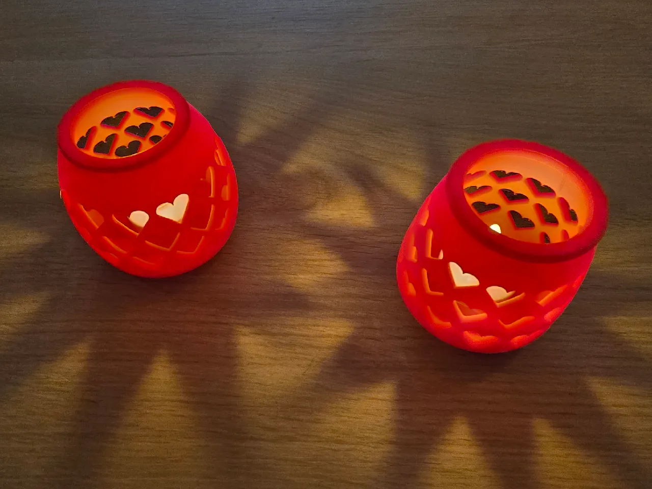 LED Tealight holders with a hearts pattern by Erikjuh | Download free ...