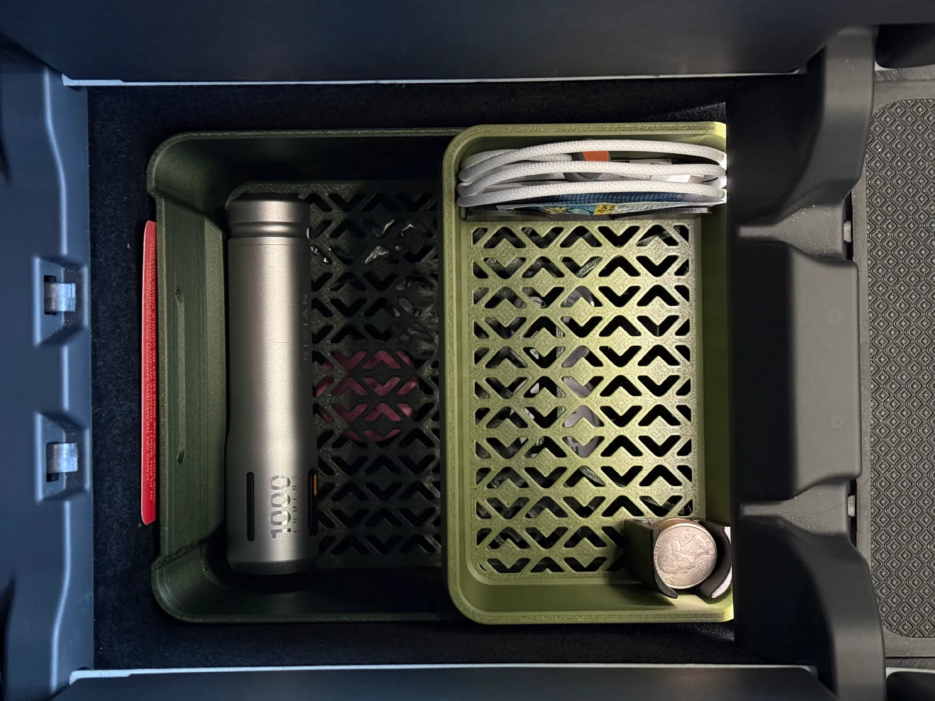 Customizable Console Organizer (3D Print) | Rivian Forum - R1T R1S R2 ...