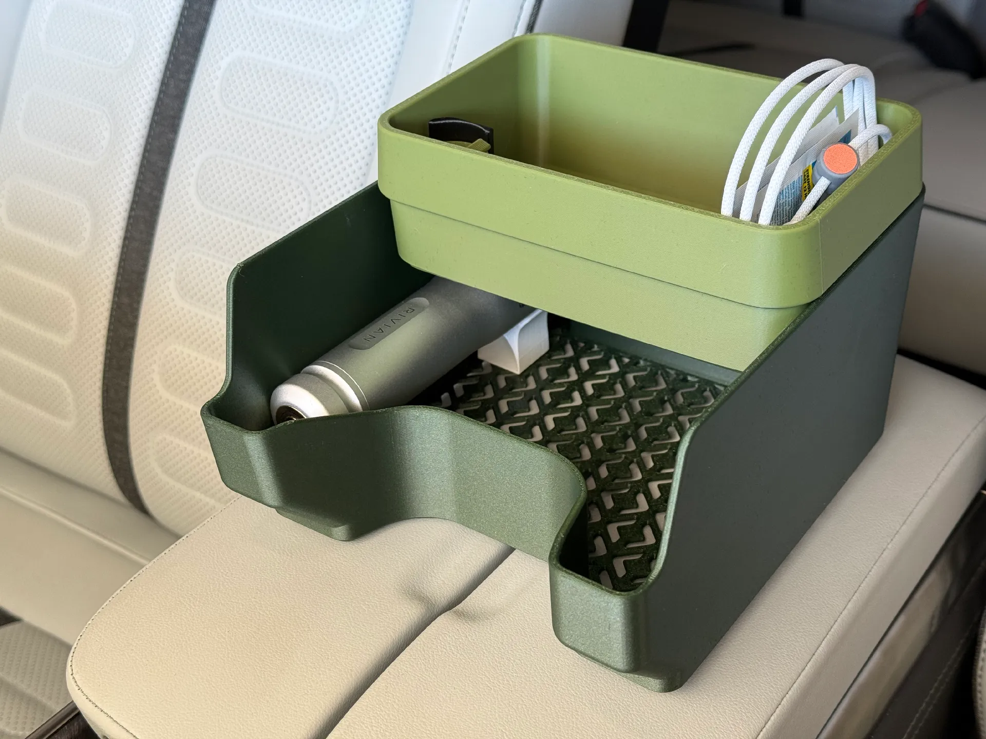 Customizable Console Organizer (3D Print) | Rivian Forum - R1T R1S R2 ...