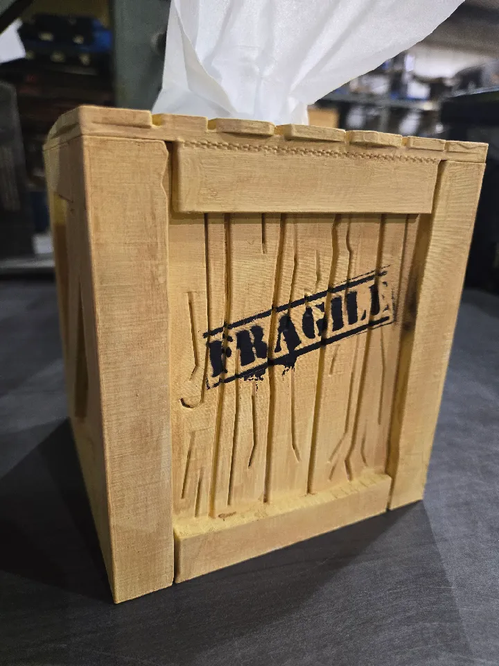 Crate Tissue Box by scyyie | Download free STL model | Printables.com