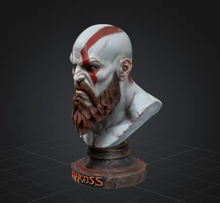 kratos bust by OrangeDragon | Download free STL model | Printables.com